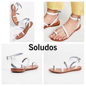 Soludos | Shoes | Soludos Madrid Strappy Leather Sandal In White | Poshmark